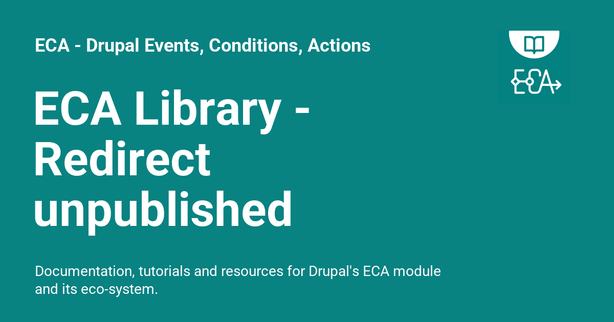 ECA Library - Redirect unpublished - ECA - Drupal Events, Conditions, Actions